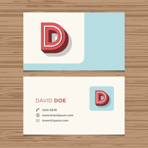 Letter business card design templates Royalty Free Vector