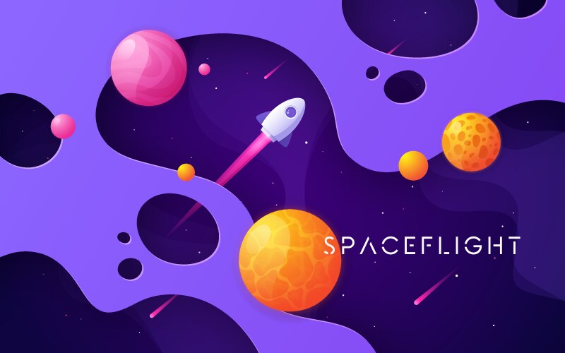 Colorful cartoon outer space background design Vector Image