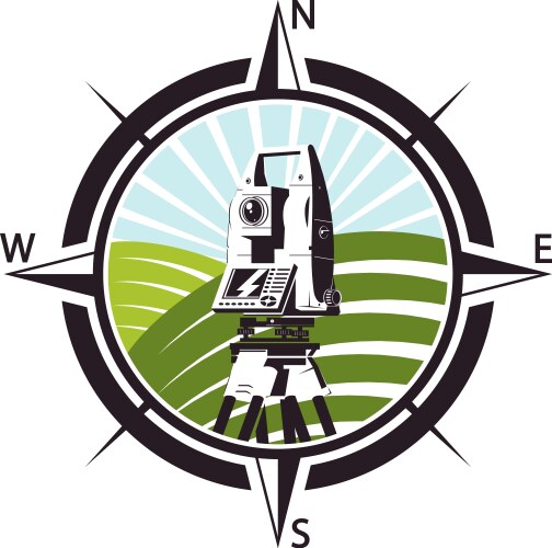 Geodetic measuring equipment engineering Vector Image