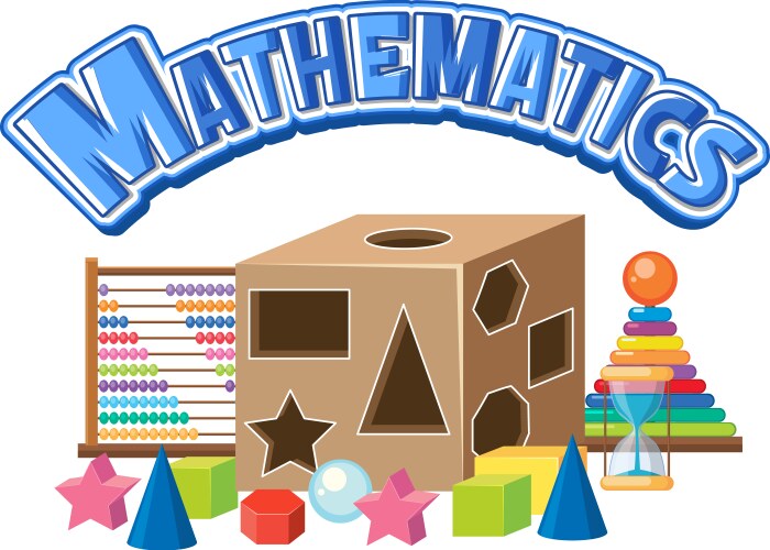 Boys with math tools Royalty Free Vector Image