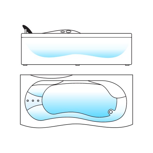 Bathroom bathtub top view Vector Images & Graphics for Commercial Use ...