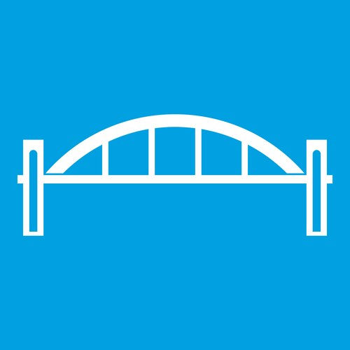 Bridge icon white Royalty Free Vector Image - VectorStock