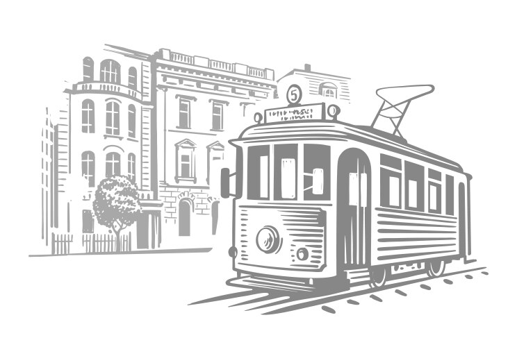 Tram Vector Images & Graphics for Commercial Use | VectorStock