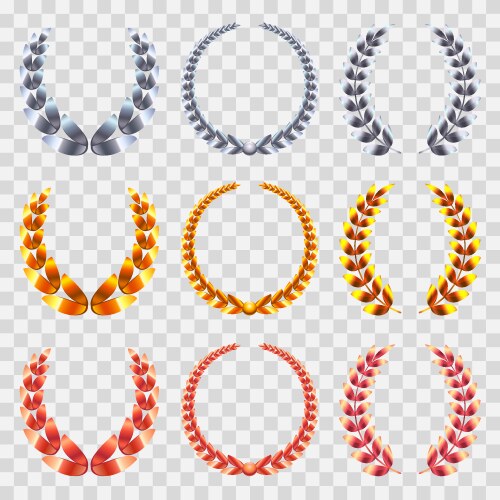 Silver Laurel Wreath Vector Images (over 16,000)
