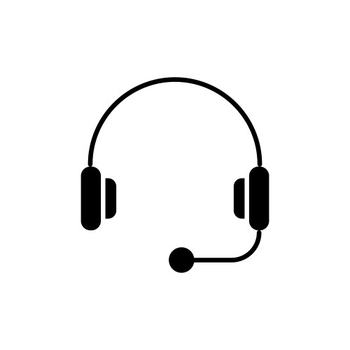 Headset icon set customer care headphone symbol Vector Image
