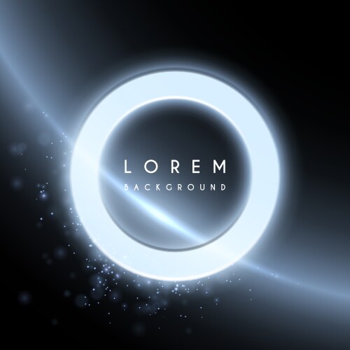 Magic light white ring background Royalty Free Vector Image