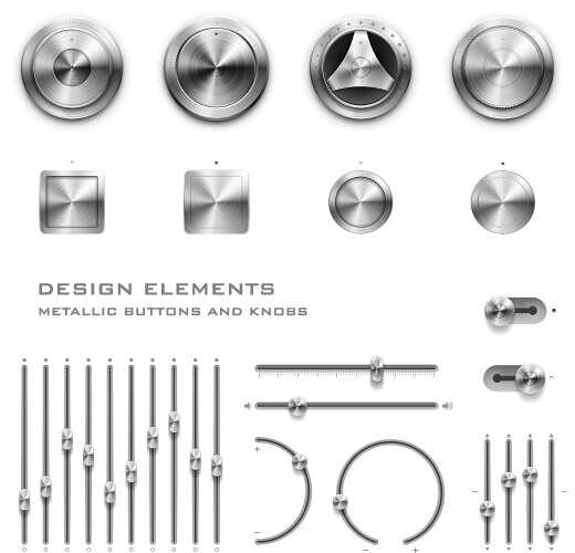 Knobs set 1 Royalty Free Vector Image - VectorStock