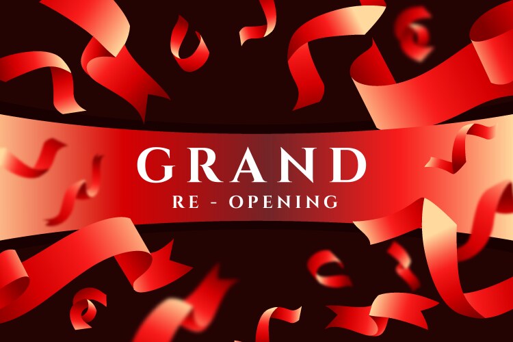 Grand re-opening background Royalty Free Vector Image