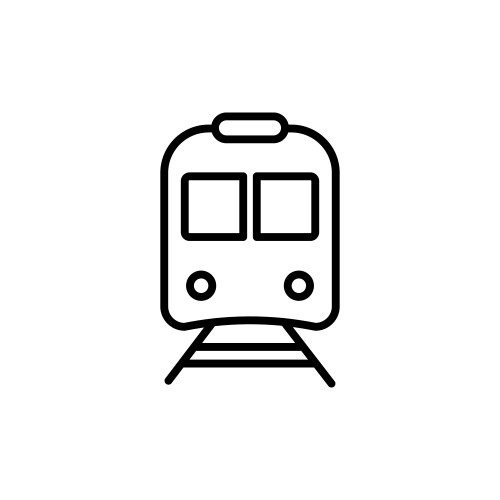 Train icon set underground metro or rail symbol Vector Image