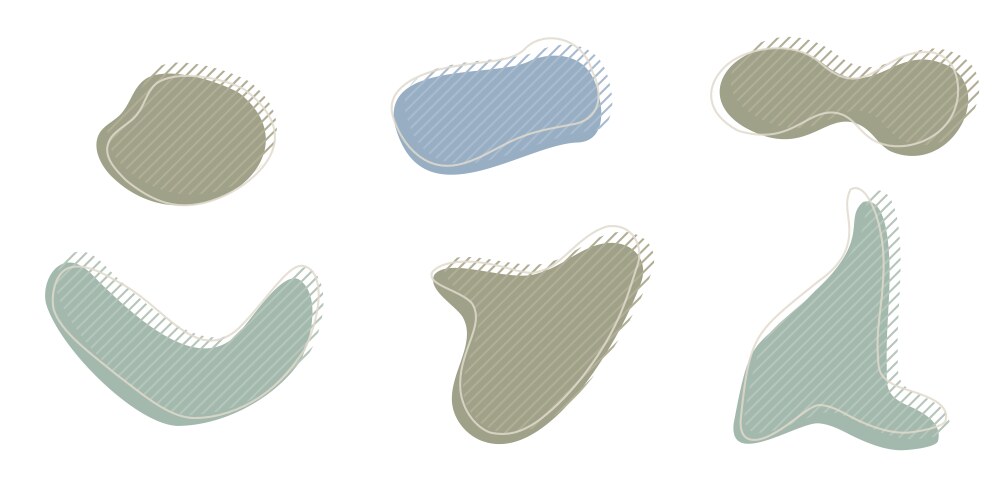 Collection of organic irregular blob shape Vector Image