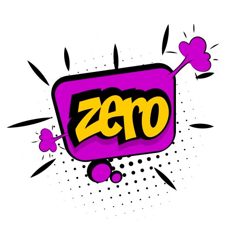 Cartoon number zero holding balloons Royalty Free Vector