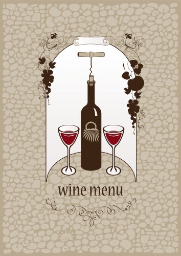 Elegant Wine Menu Background Royalty Free Vector Image