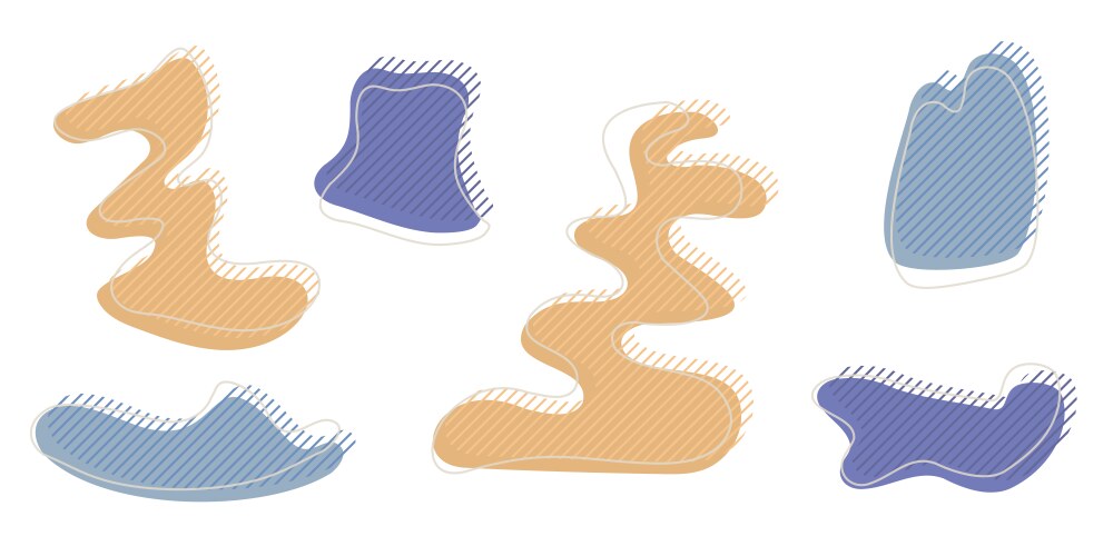Collection Of Organic Irregular Blob Shape Vector Image