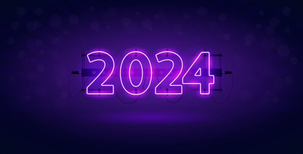 Neon sign night party on a dark background Vector Image