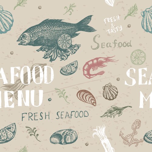 Seafood Pattern Vector Images (over 15,000)