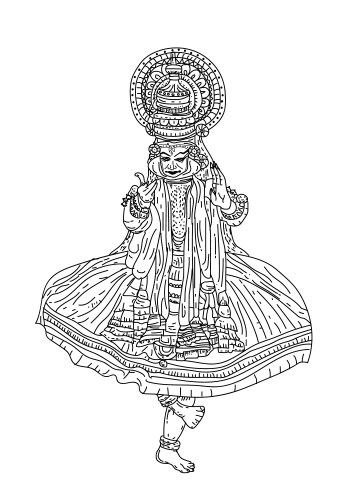 Kathakali Vector Images & Graphics for Commercial Use | VectorStock