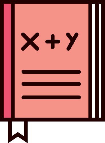 Math book icon Royalty Free Vector Image - VectorStock