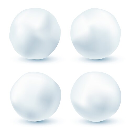 Snowball isolated on white background snowballs Vector Image