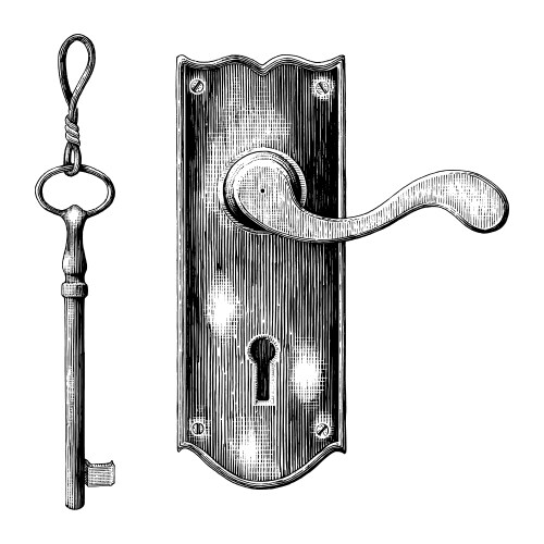 Vintage Keyhole Drawing Vector Images (over 610)