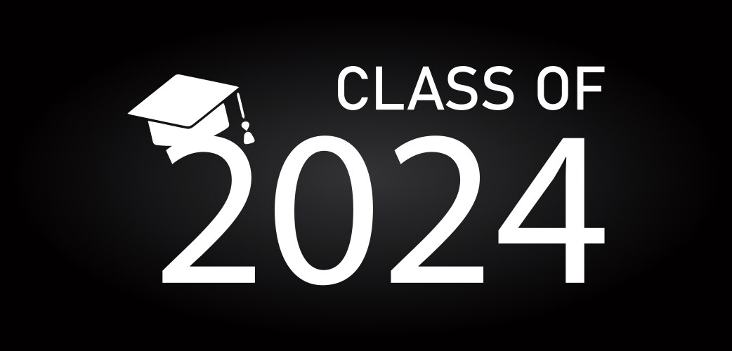 Tonic class of 2024 congratulations text design Vector Image