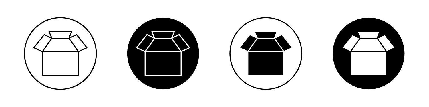 Open box icon Royalty Free Vector Image - VectorStock