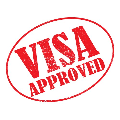 Visa approved blank or work permit and passport Vector Image