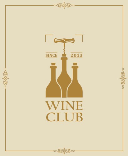 Wine club label Royalty Free Vector Image - VectorStock