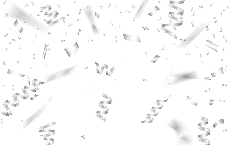 Silver streamer Royalty Free Vector Image - VectorStock