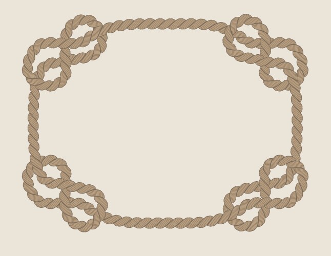 Seamless nautical rope pattern square knot Vector Image