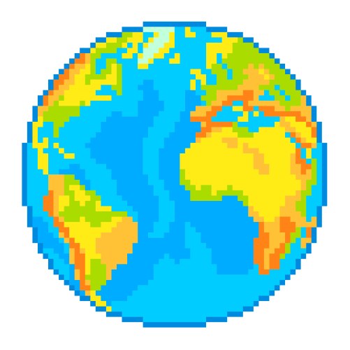 Continent Pixel Vector Images (over 2,500)