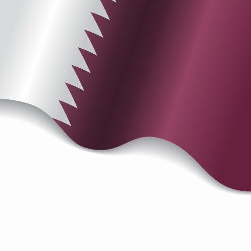 Qatari flag wavy abstract background Royalty Free Vector