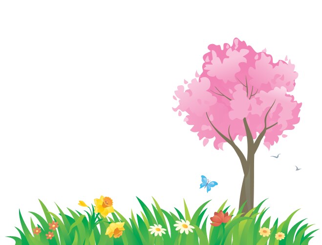 Spring frame Royalty Free Vector Image - VectorStock
