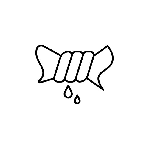 Squeeze line icon isolated on white background Vector Image