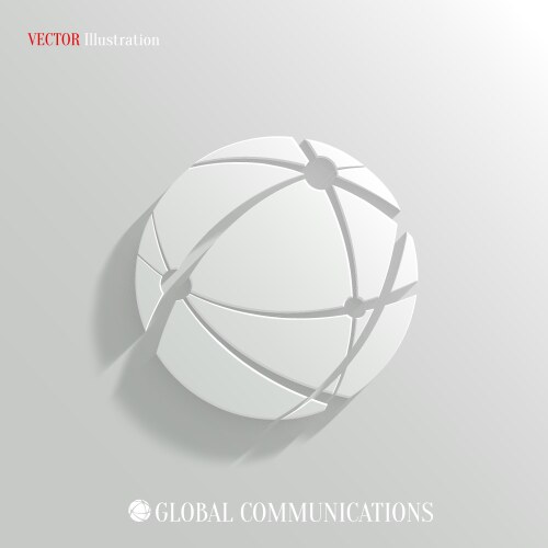 Abstract global icon Royalty Free Vector Image