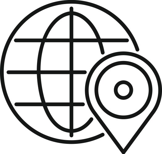 Global positioning system showing location Vector Image