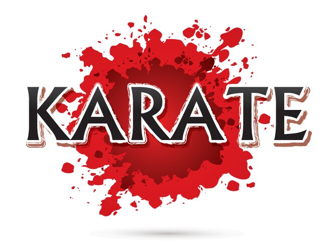 Karate font design Royalty Free Vector Image - VectorStock