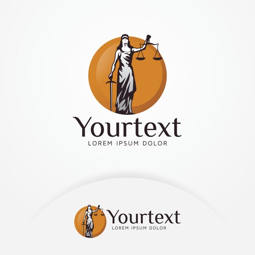 Lady justice holding scale and sword with hand Vector Image