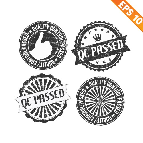 Qc pass stamp Vector Images & Graphics for Commercial Use | VectorStock