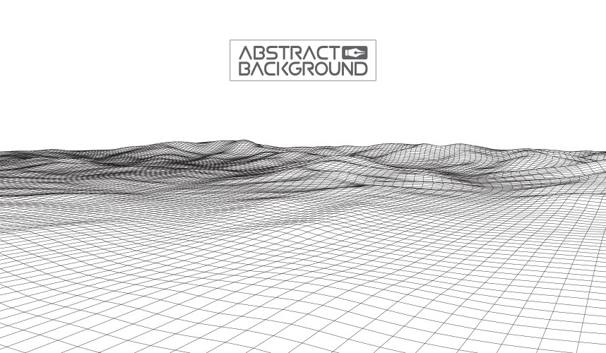 Abstract wireframe landscape background Royalty Free Vector