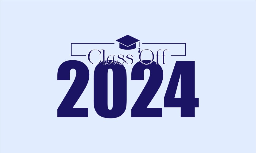 Text design to congratulate the class of 2024 Vector Image