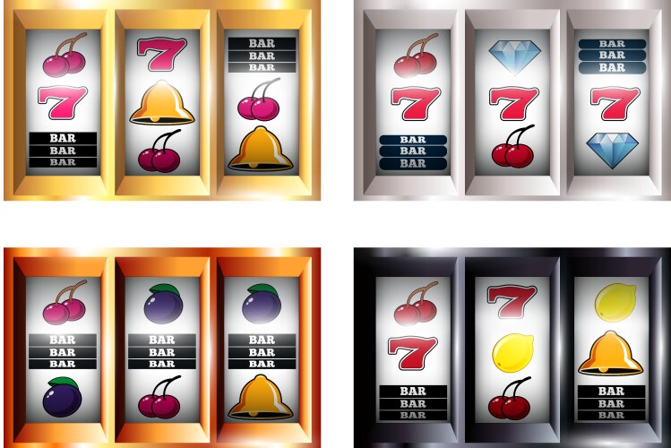 Slot machine poster Royalty Free Vector Image - VectorStock