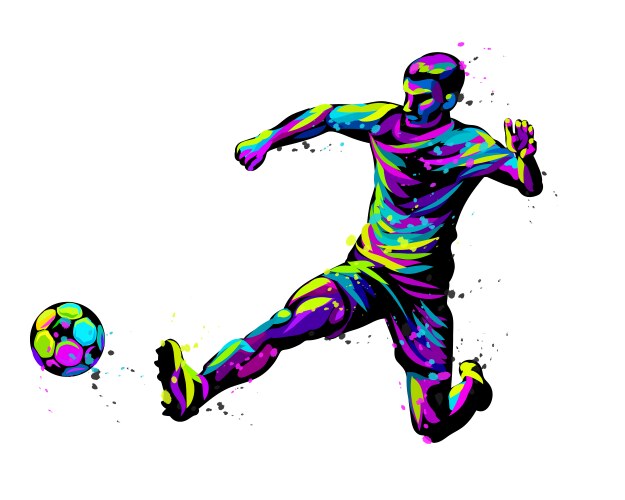 Abstract volleyball player Royalty Free Vector Image
