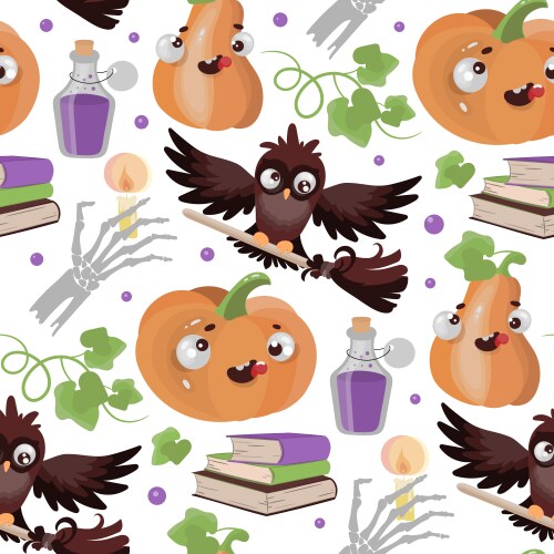 Robber pumpkin halloween funny cartoon Royalty Free Vector