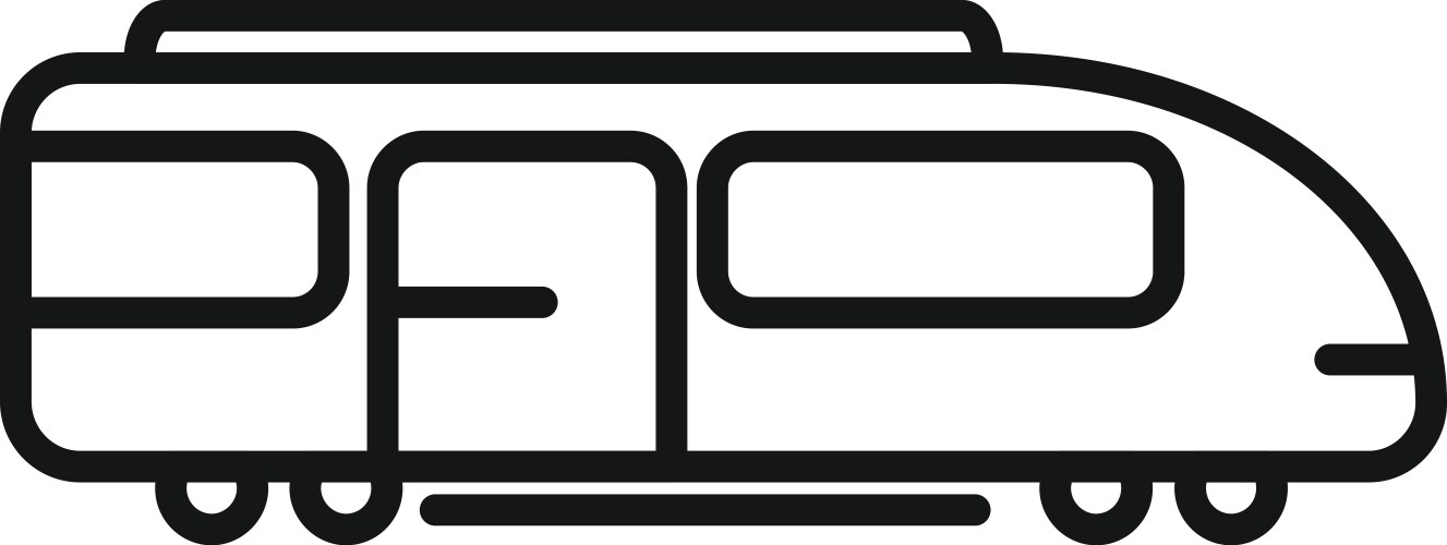 High speed train icon outline public rail Vector Image