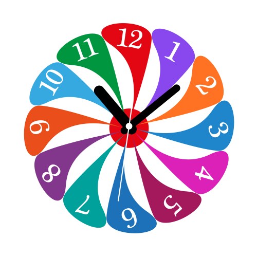 Wall clock on white background Royalty Free Vector Image