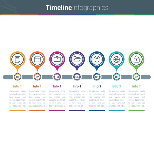 Vertical timeline Royalty Free Vector Image - VectorStock