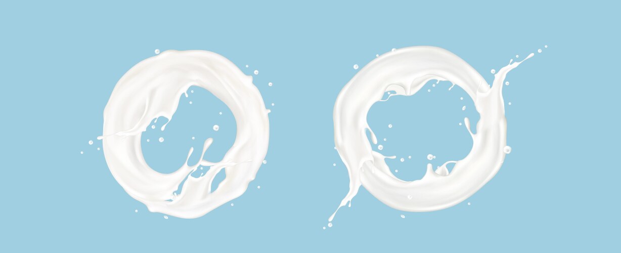 Milk splash crown shape and butterfly silhouettes Vector Image