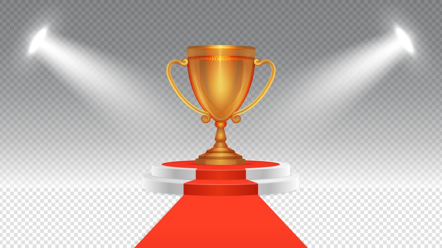 Award pedestal realistic presentation podium 3d Vector Image