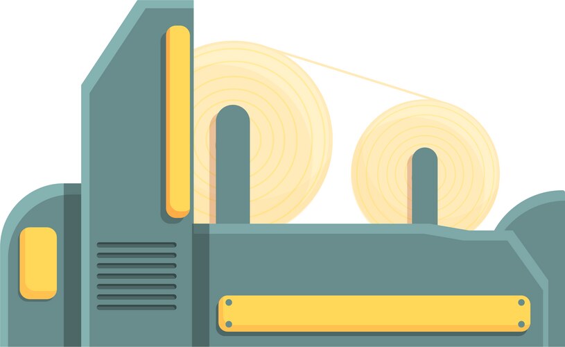 Paper production process icon cartoon style Vector Image