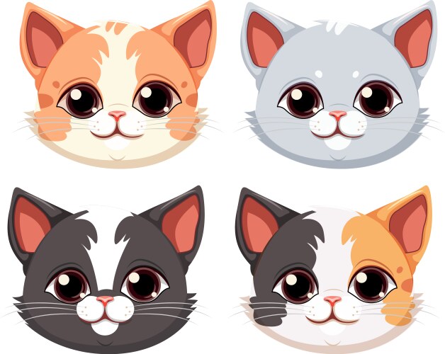 Cat Face Cartoon Vector Images (over 51,000)